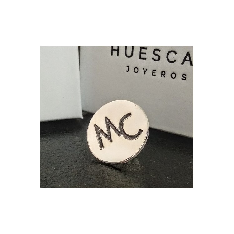 Pins grabados circulares plata de ley