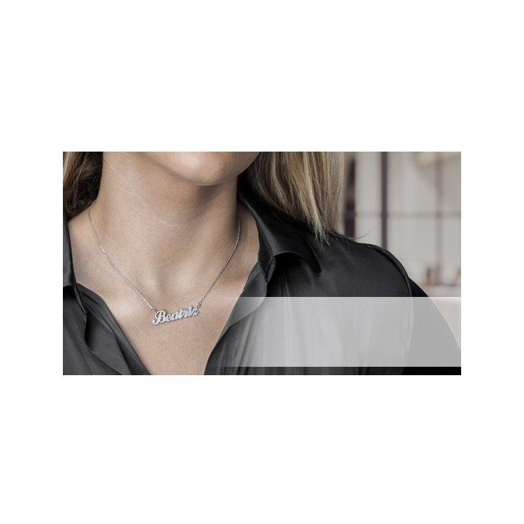 Collares con nombres TIPO DE LETRA elegir en plata de ley