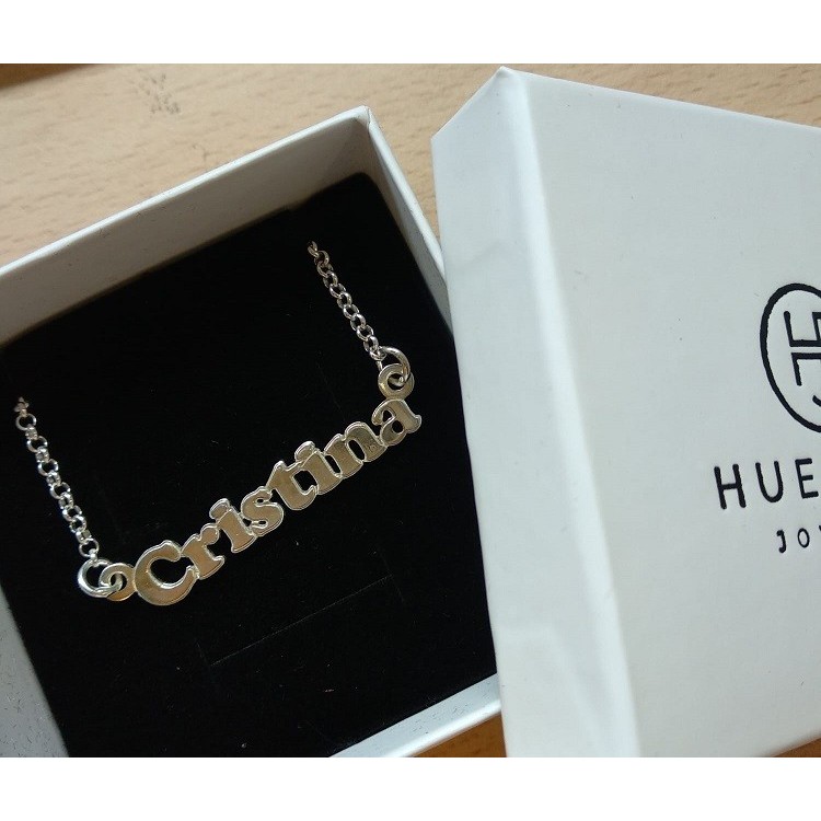 Collares con nombres TIPO DE LETRA elegir en plata de ley