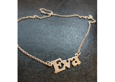 Collares con nombres TIPO DE LETRA elegir en plata de ley
