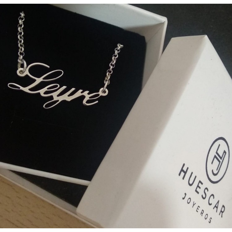 Collares con nombres TIPO DE LETRA elegir en plata de ley