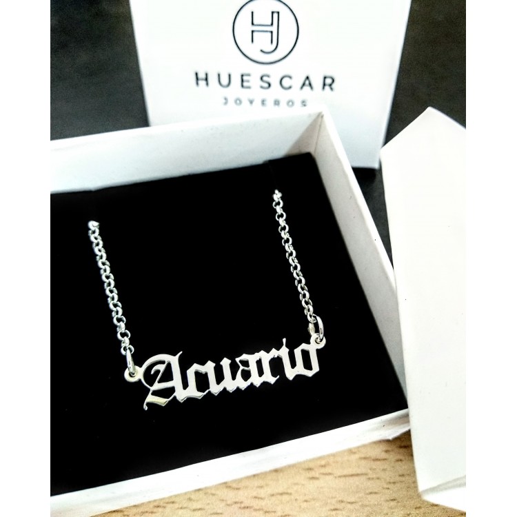 Collares con nombres TIPO DE LETRA elegir en plata de ley