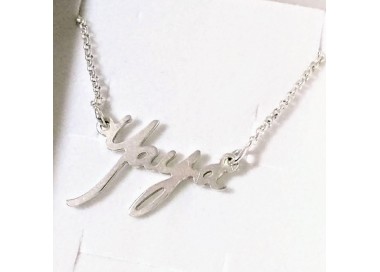 Collares con nombres TIPO DE LETRA elegir en plata de ley