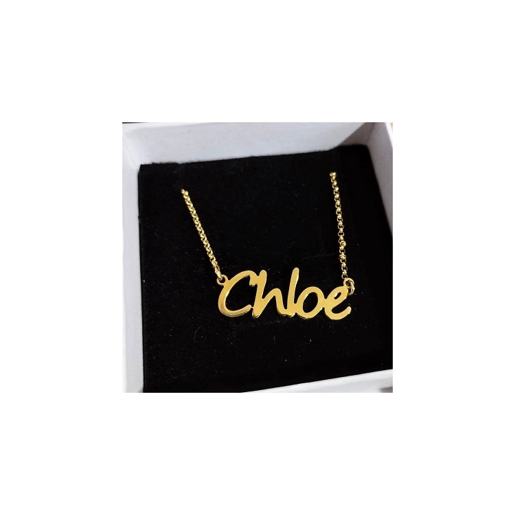 Collares con nombres TIPO DE LETRA elegir en plata de ley bañado en...