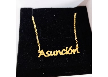 Collares con nombres TIPO DE LETRA elegir en plata de ley bañado en...