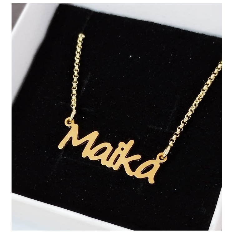 Collares con nombres TIPO DE LETRA elegir en plata de ley bañado en...